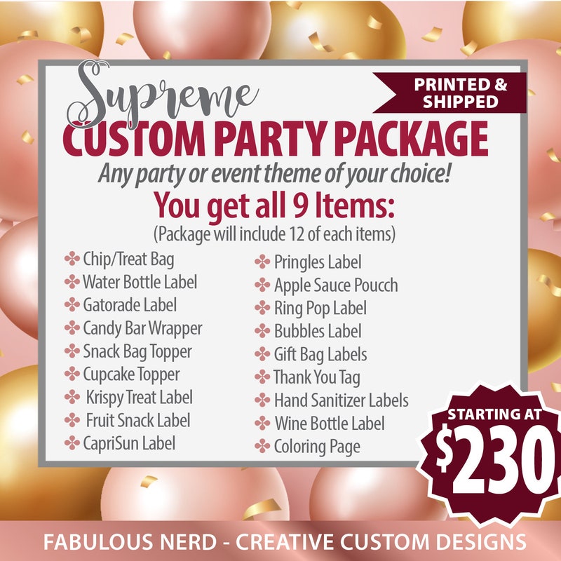 Custom Party Favors - Etsy