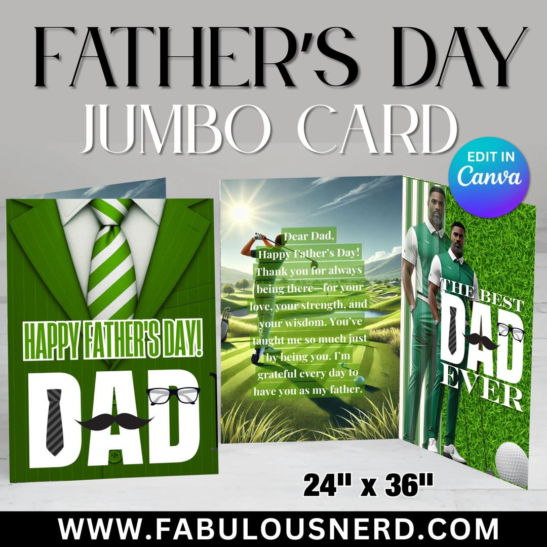 Fore-ever Our Hero - Father's Day Jumbo Card - Digital File Only - Etsy