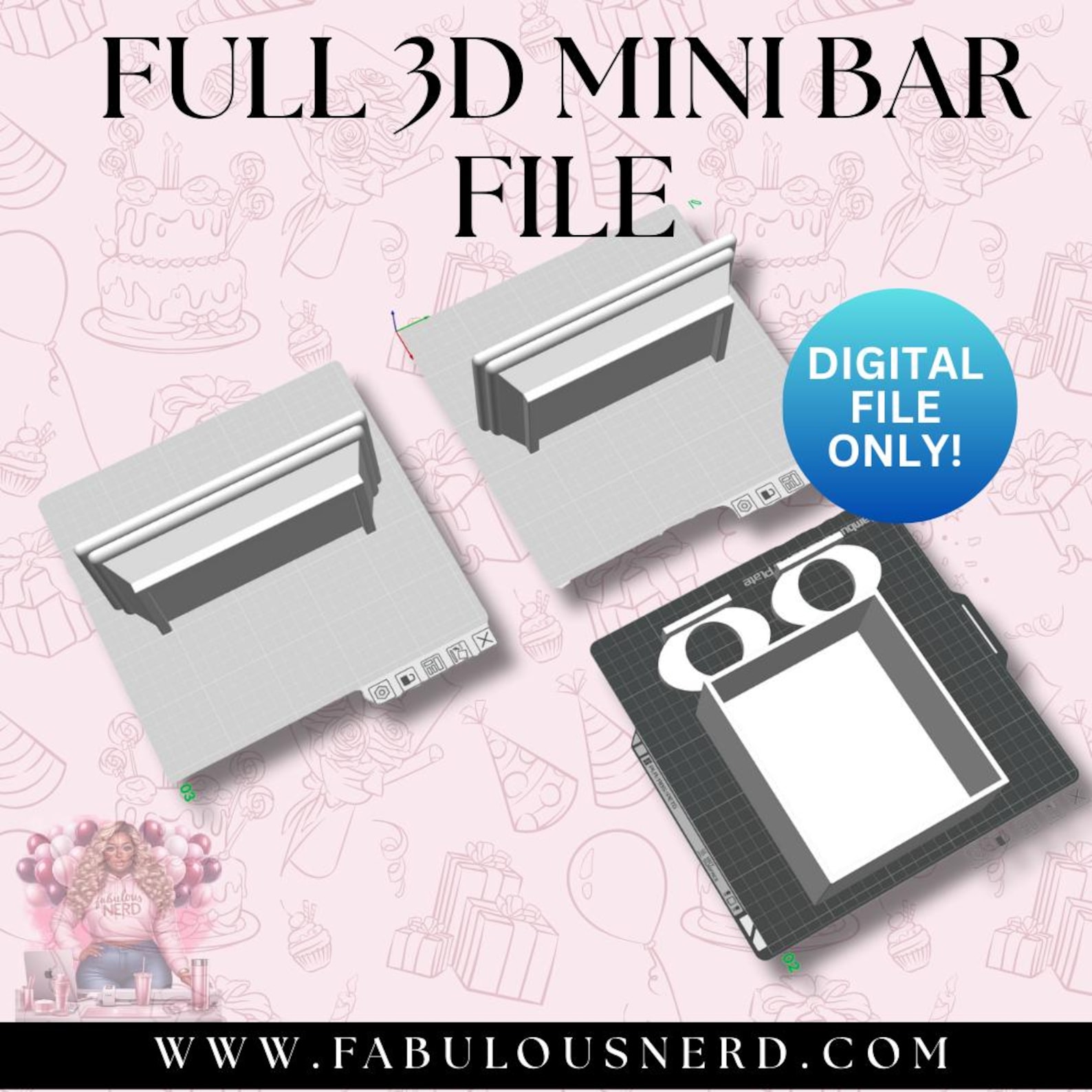 Full 3D Mini Bar (digital File Only) - Etsy