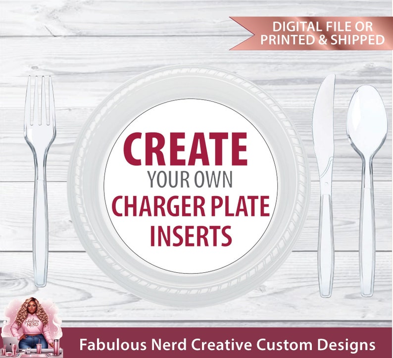 Custom Designed Clear Party Plates - Party Favors-digital File or ...