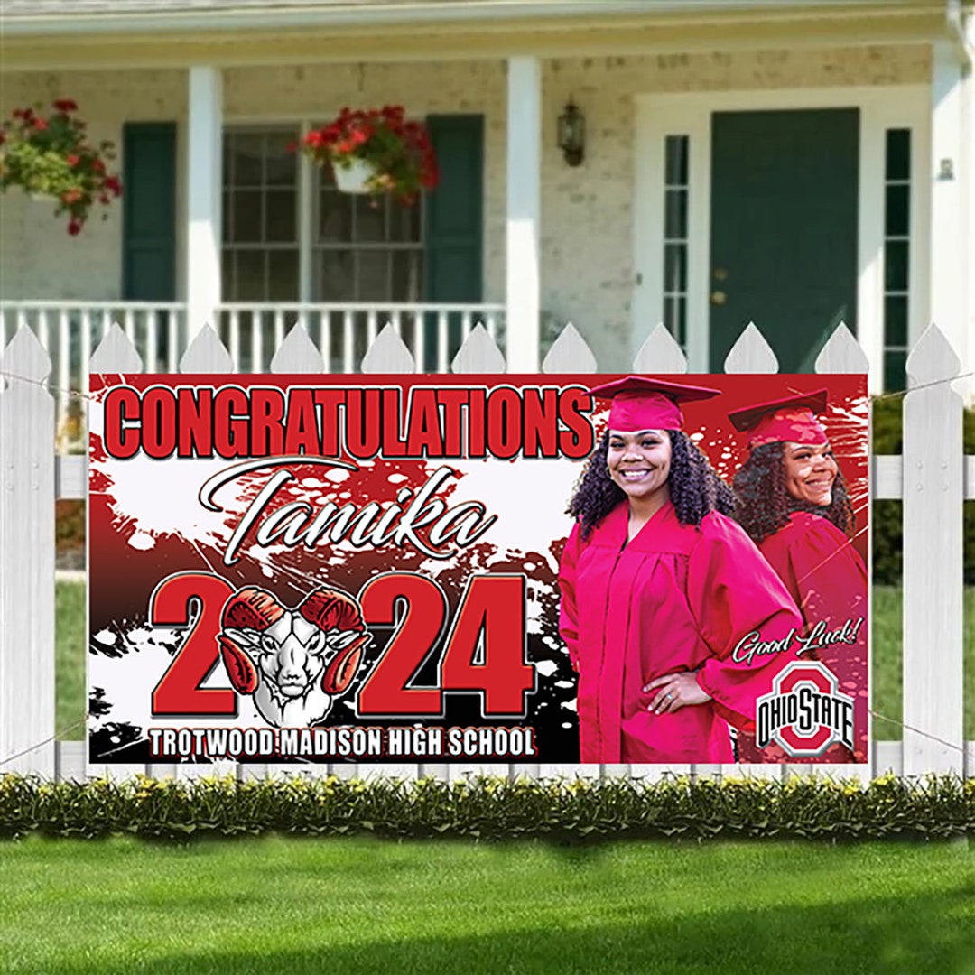 Custom Graduation Outdoor Banner (poles & Ropes Note Included) - Etsy