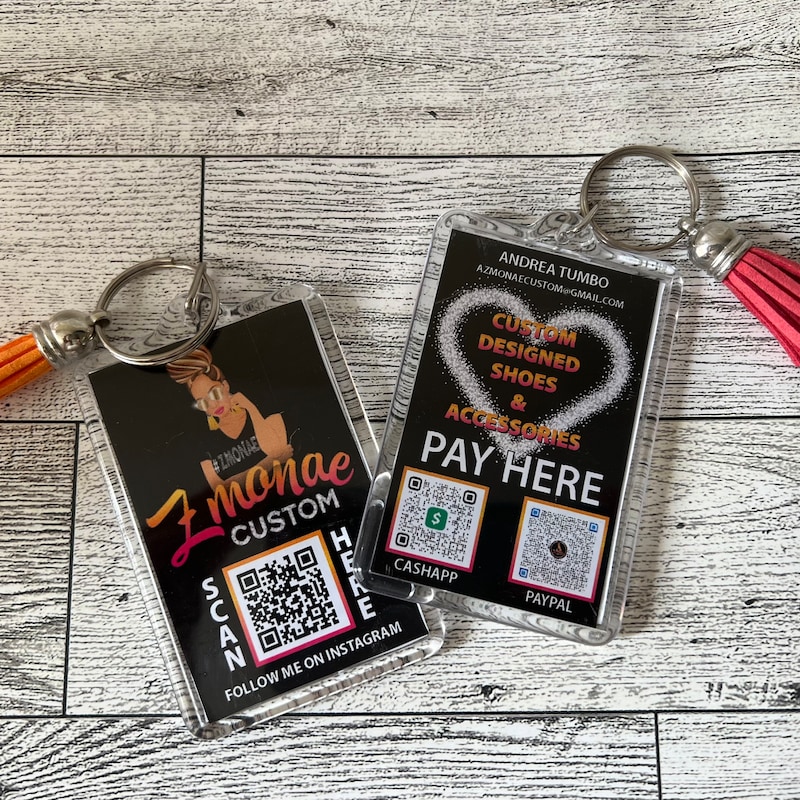 Keychain Business Card - Etsy