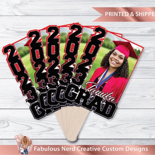 Custom Graduation Big Head Photo Fans Personalized Hand Fan - Etsy