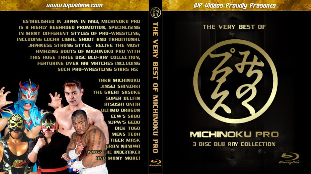Best of Michinoku Pro 3 Discs Blu-ray With Cover Art - Etsy