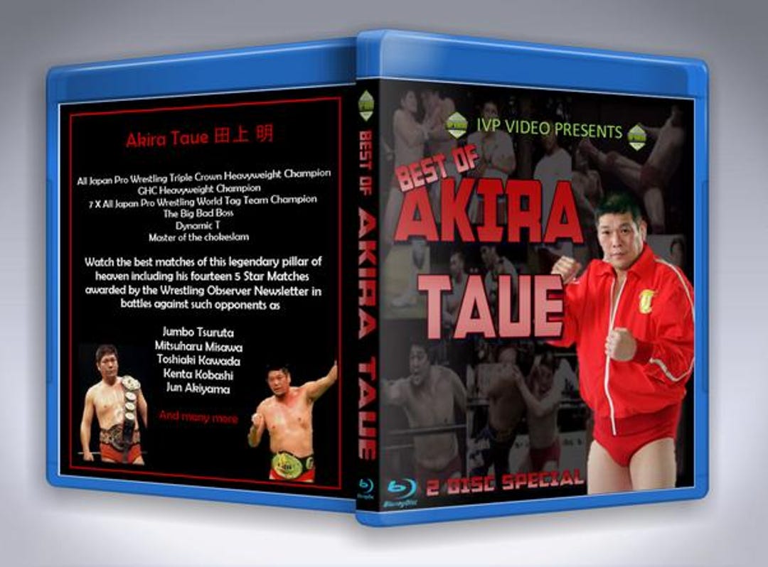 Best of Akira Taue 2 Discs With Cover Art Pro Wrestling Blu-ray - Etsy