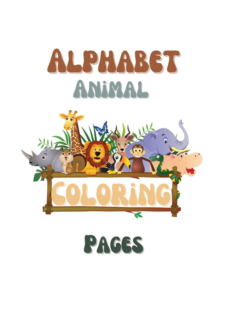 Alphabet Coloring Pages, Trace the Letters - Etsy