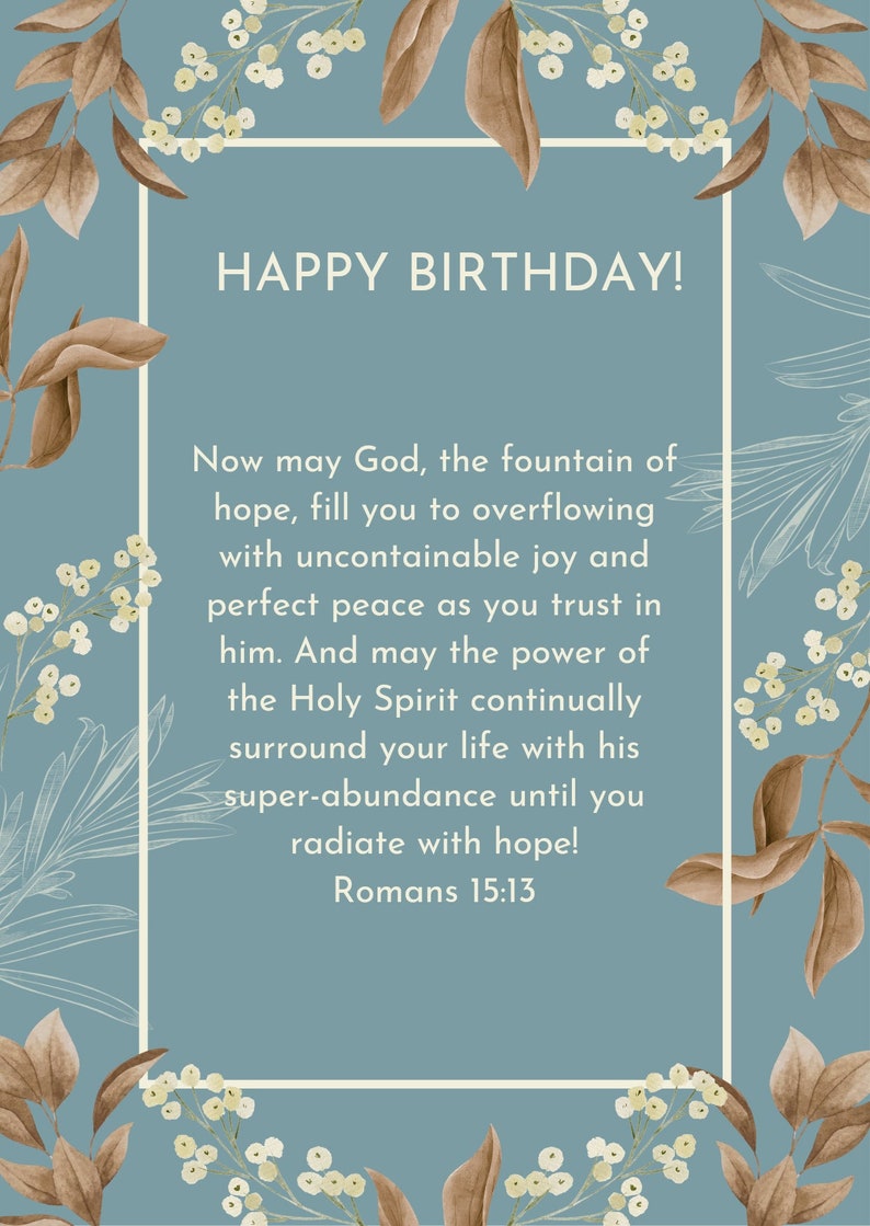 Bible Verse Birthday Wishes Card - Etsy
