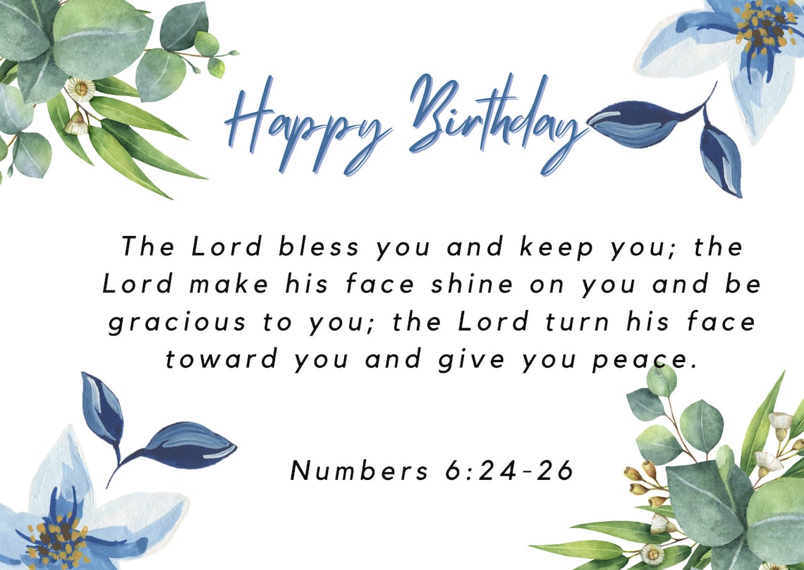 Bible Verse Birthday Wishes Card - Etsy