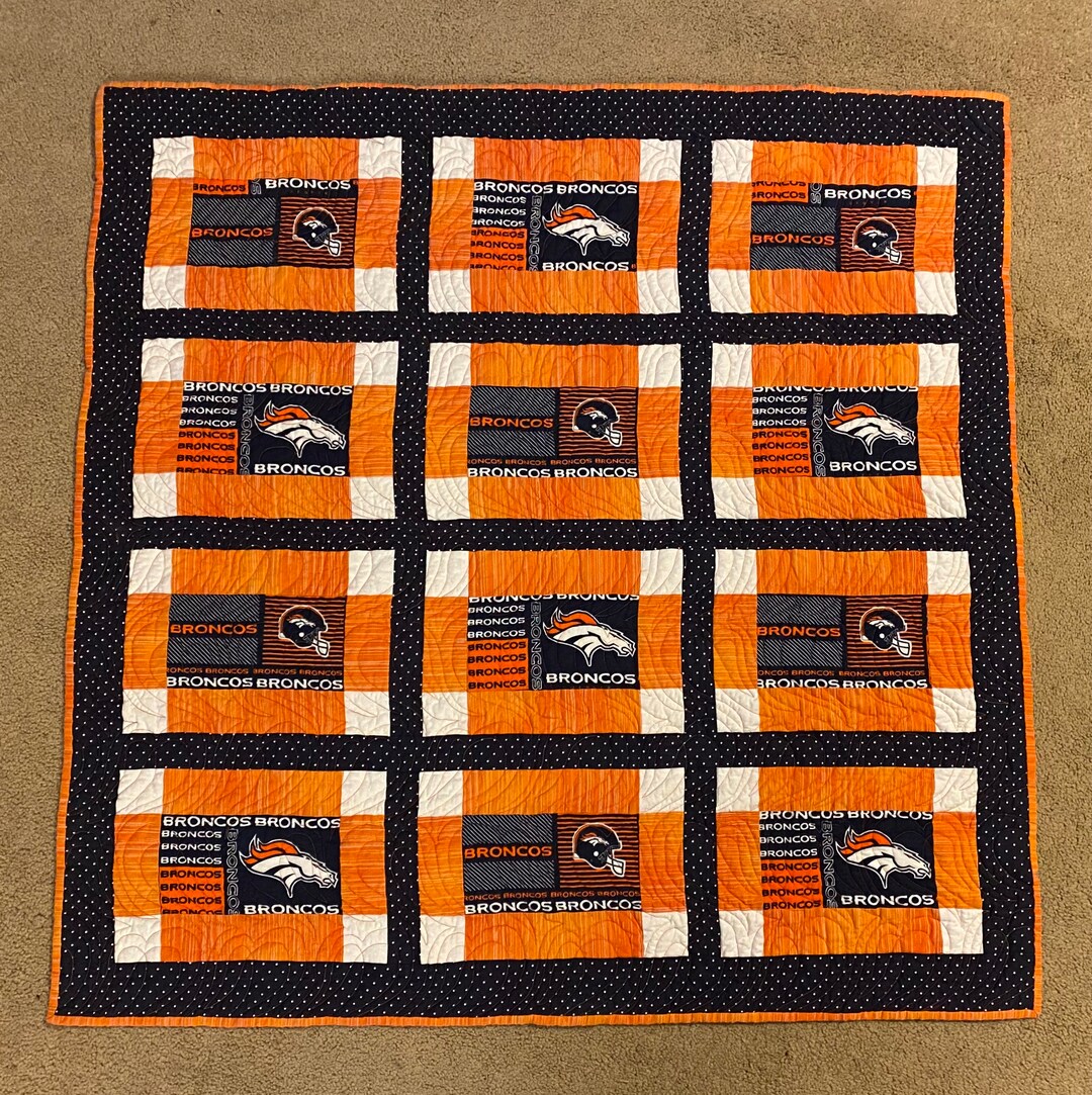 Denver Bronco Baby Quilt - Etsy