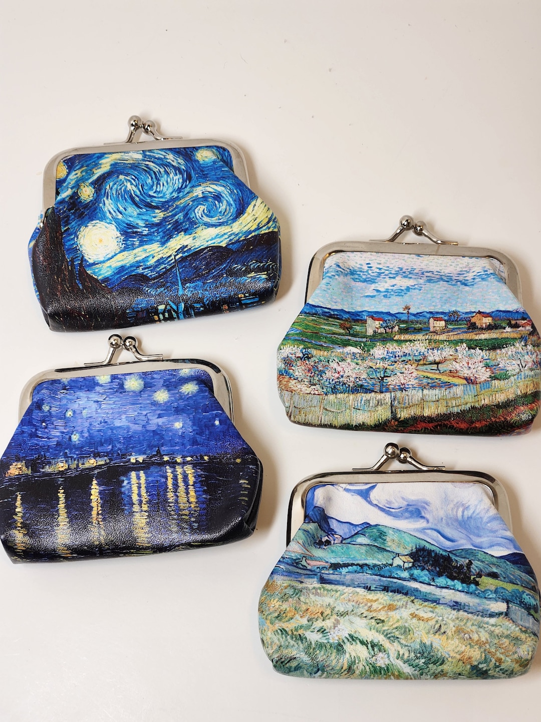 Coin Pouch Van Gogh French Countryside and Orchard With Kiss Lock Next ...