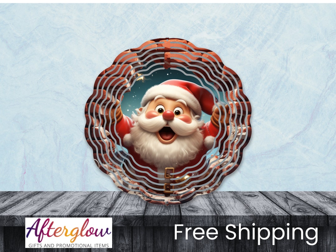 Christmas Wind Spinner / Hanging Santa Wind Spinner / Yard Art - Etsy