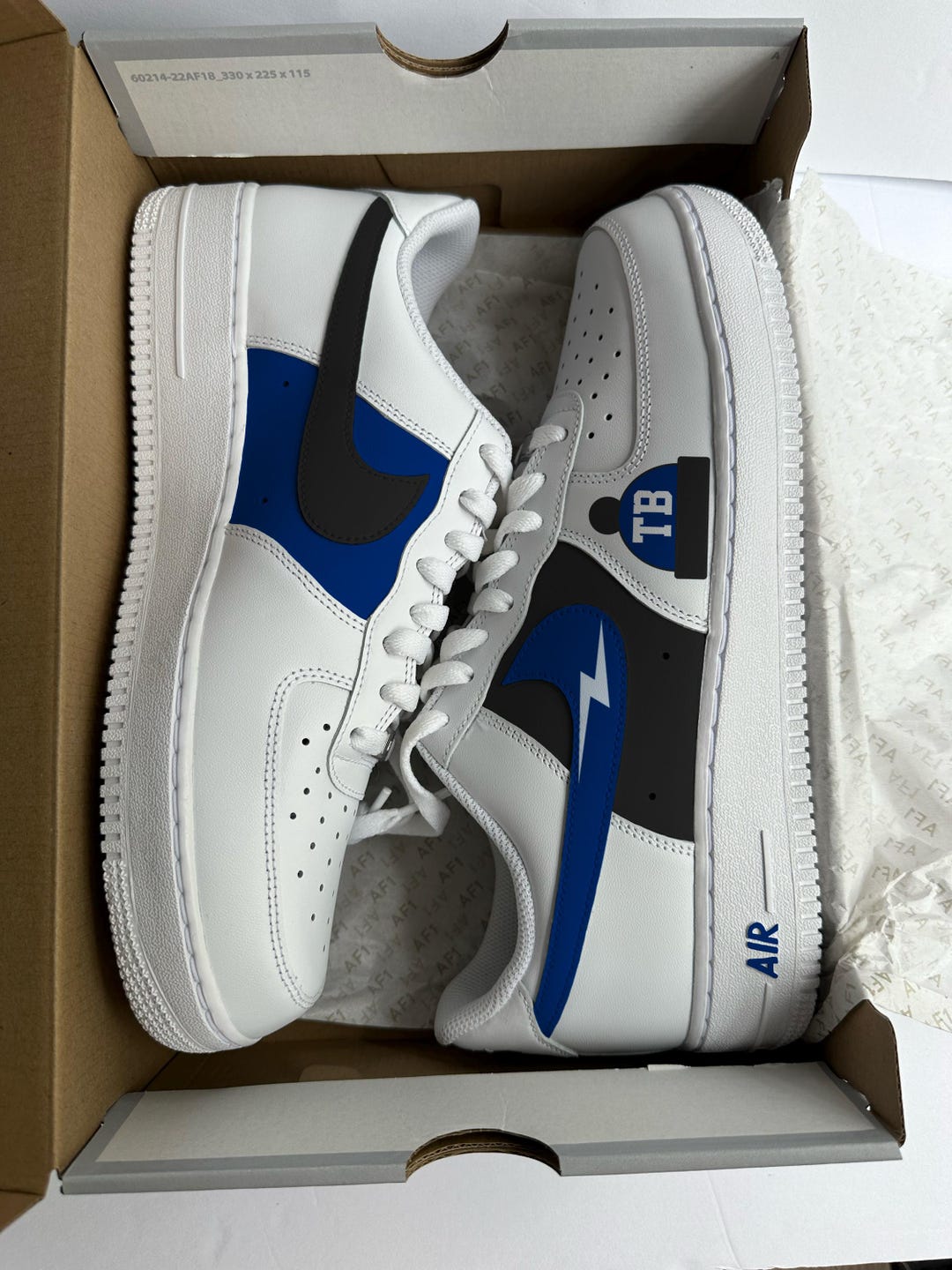 Tampa Bay Air Force 1 Custom Blue and Black to Match Tampa Bay Shirt ...