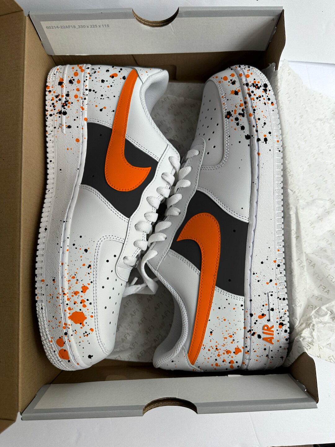 Cincinnati Air Force 1 Custom Black and Orange - Etsy