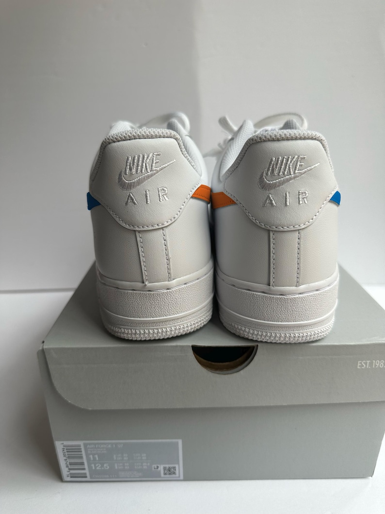 OKC Custom Air Force 1 Orange and Blue - Etsy