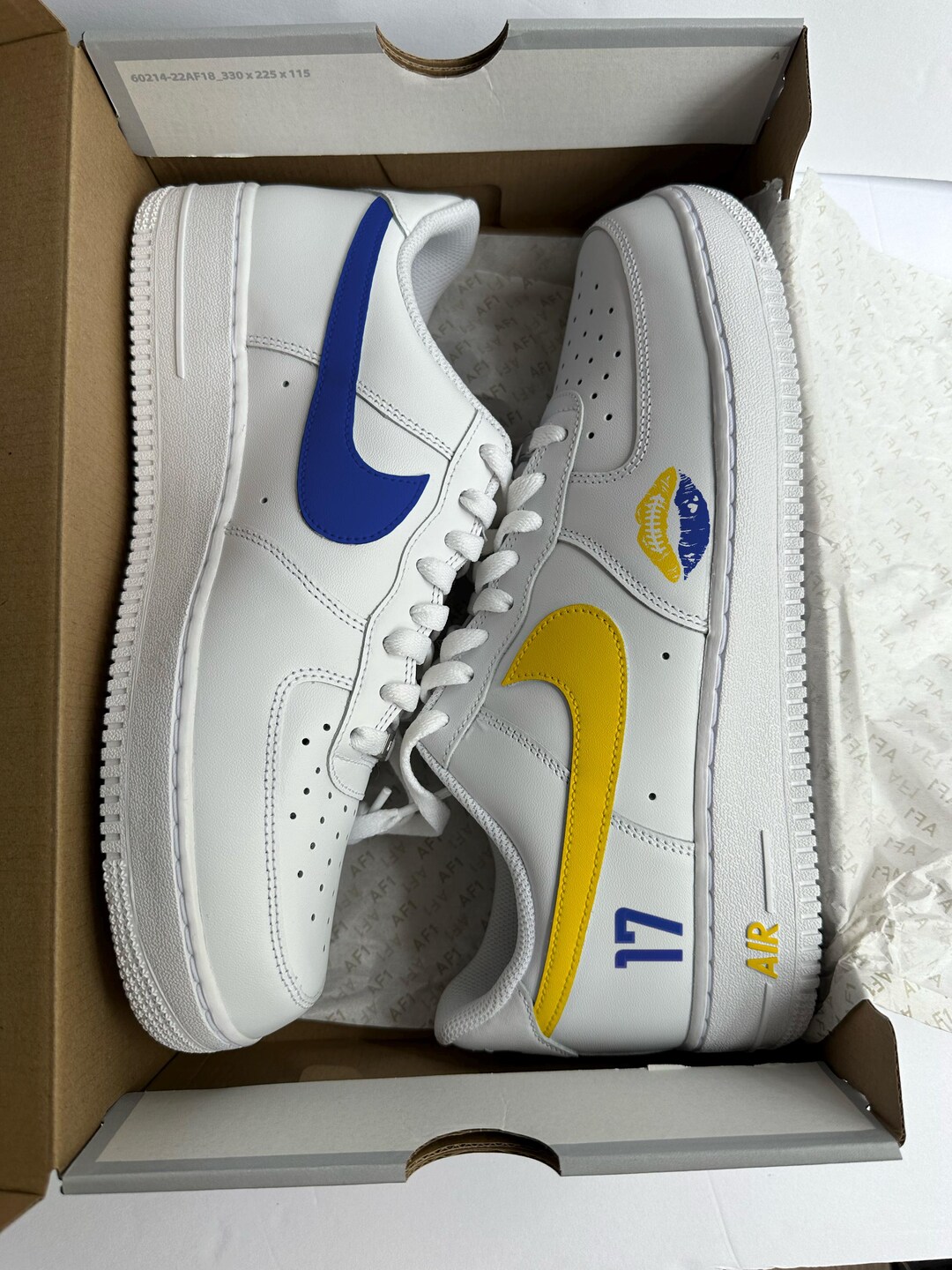 Air Force 1 Custom Los Angeles Rams Inspired - Etsy