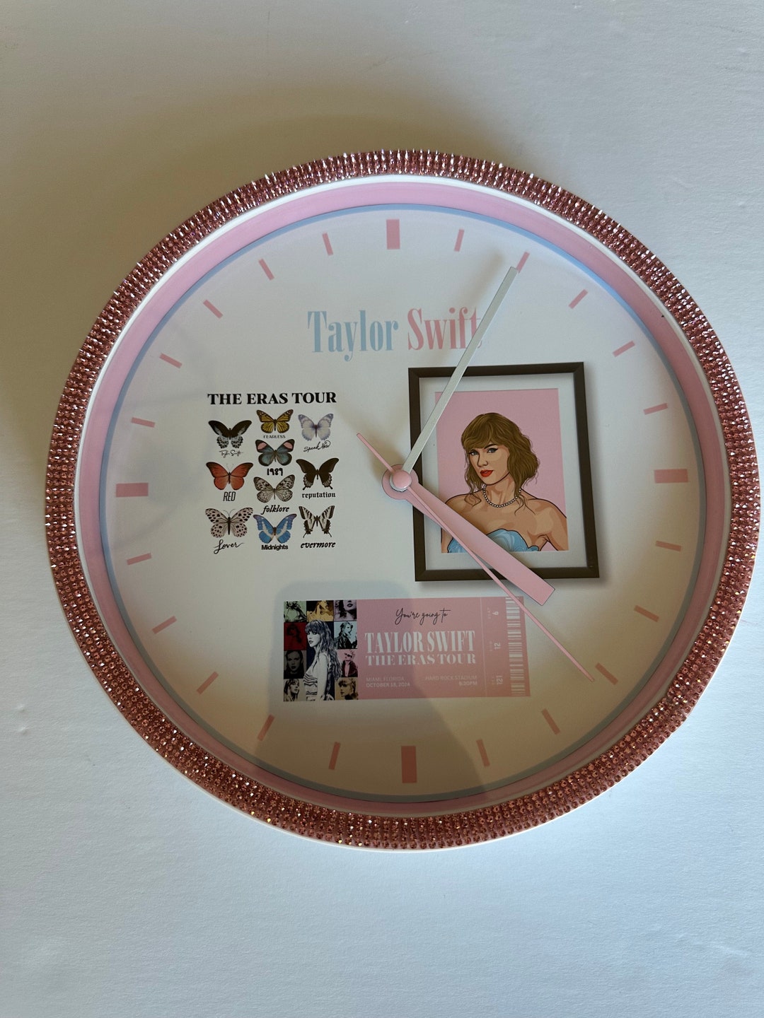 Bedazzled Taylor Swift Clock - Etsy