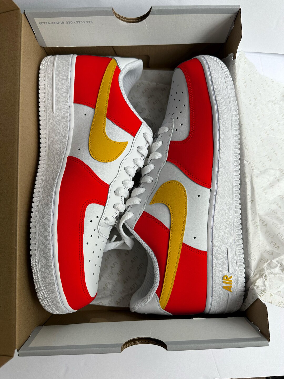 Kansas City Chiefs Inspired Air Force 1 Custom Red and Yellow to Match ...