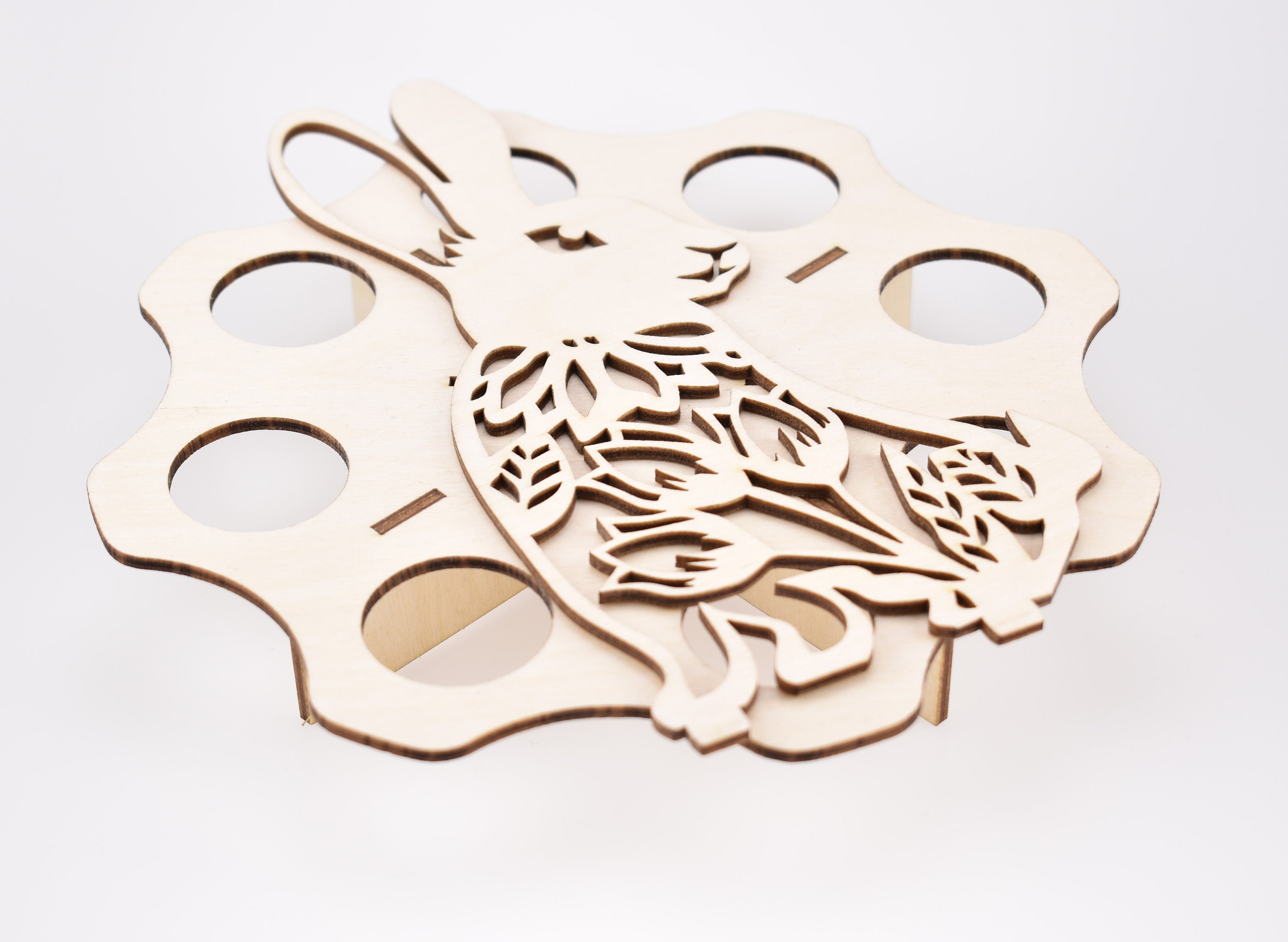 Laser Cut Easter Rabbit. Easter Bunny. Eggs Tray. Plywood. DXF, SVG ...
