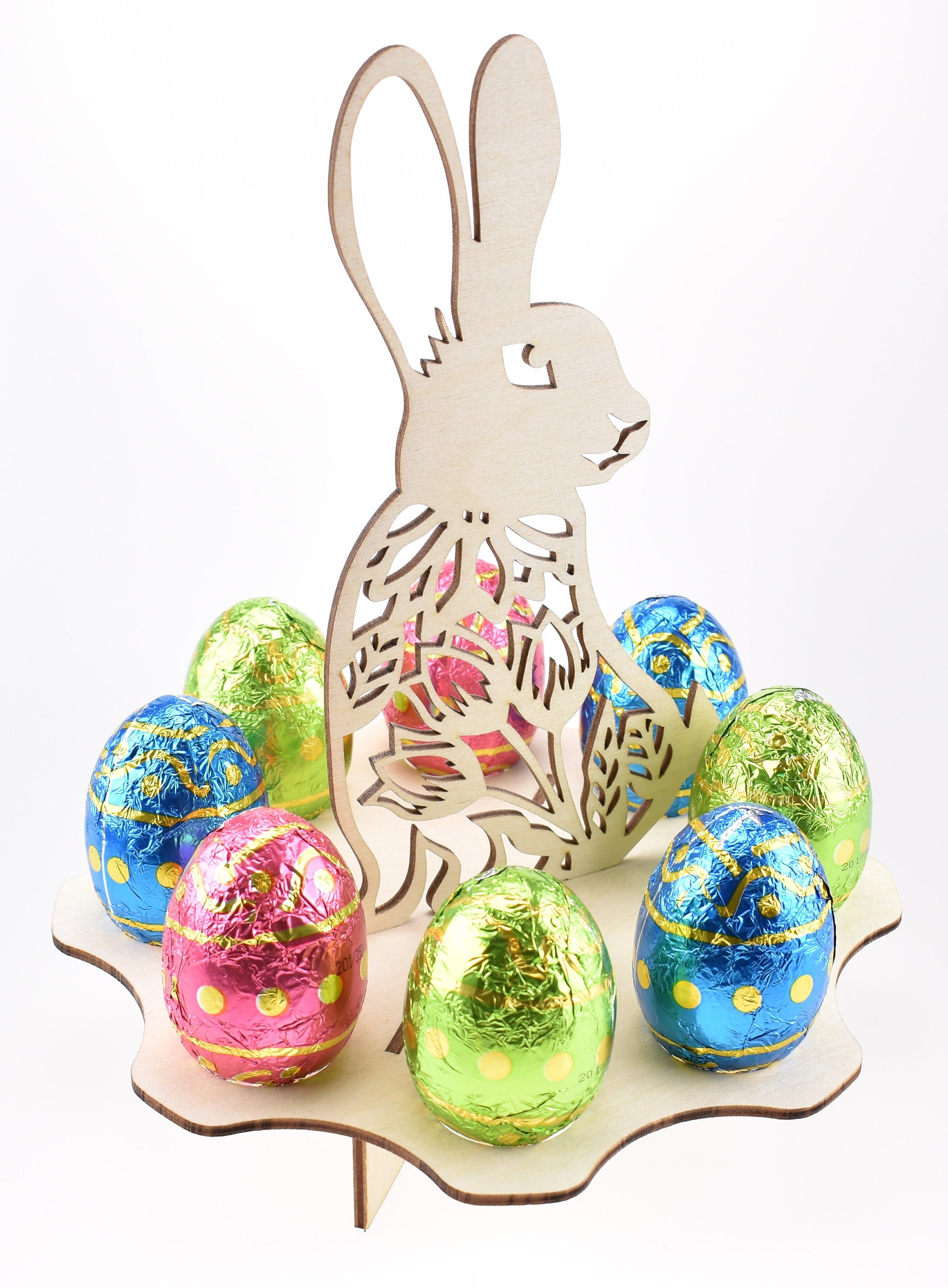 Laser Cut Easter Rabbit. Easter Bunny. Eggs Tray. Plywood. DXF, SVG ...