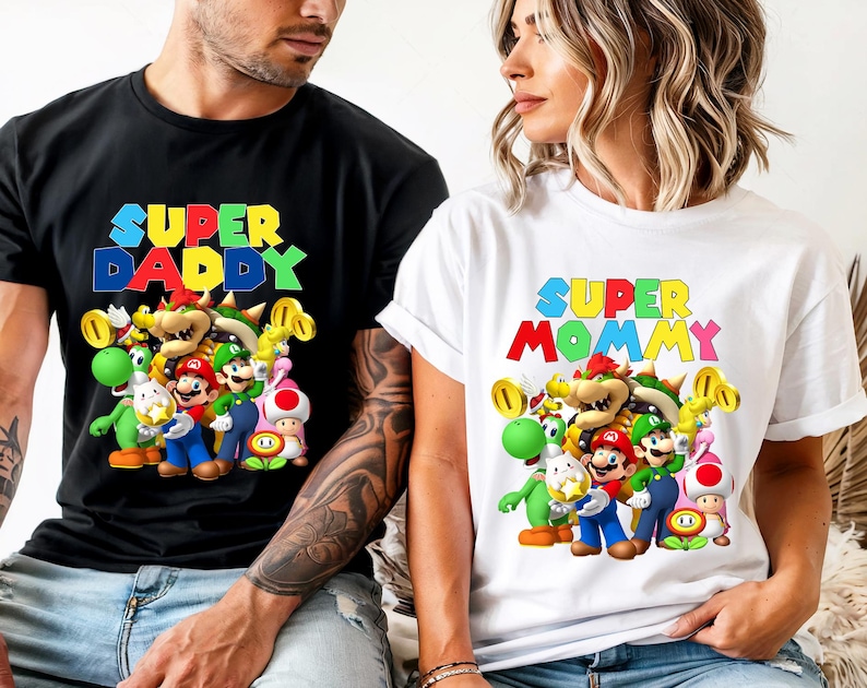 Personalized Mario Friends Birthday Boy Shirt, Matching Mario Family ...