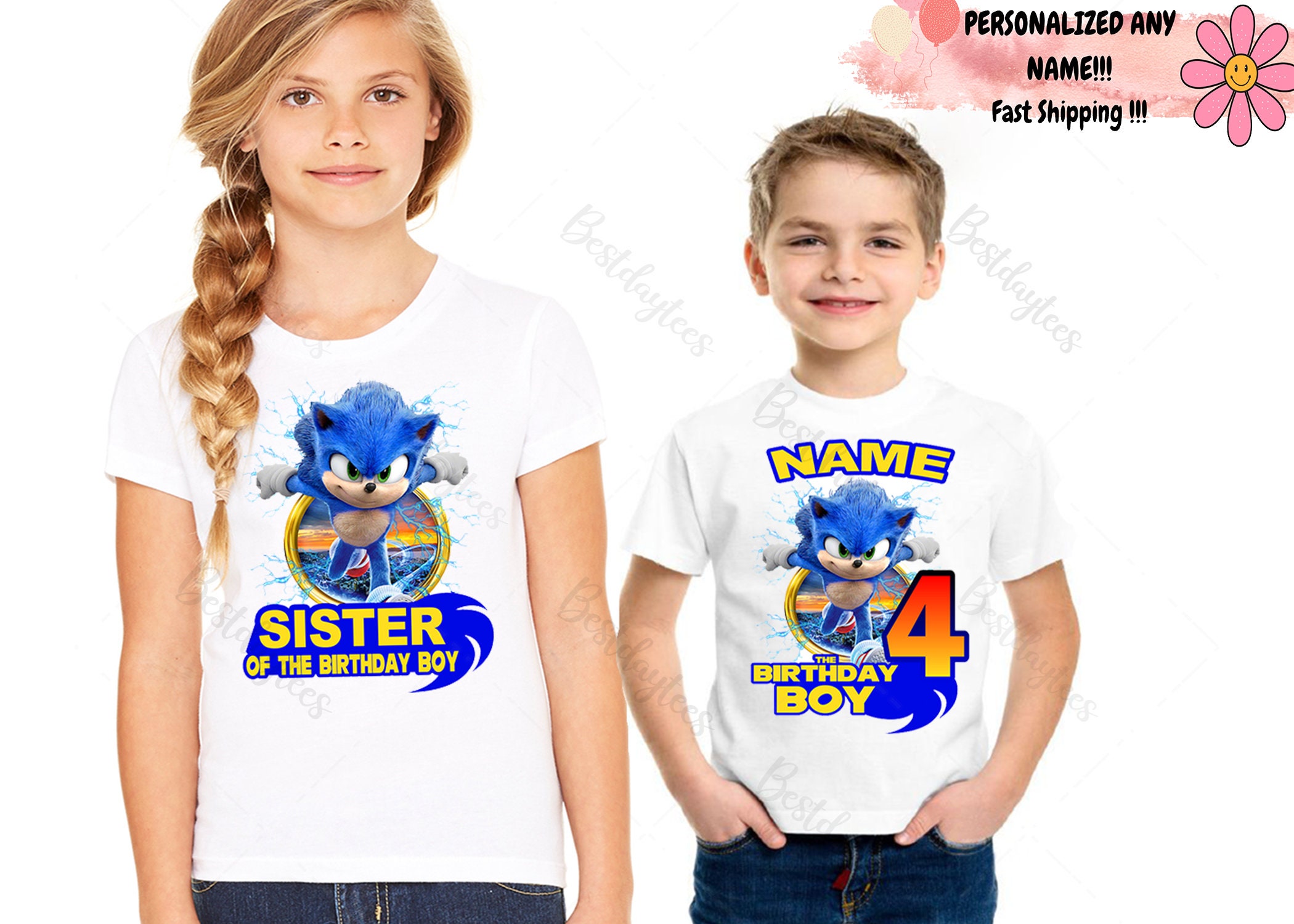 Sonic Birthday Shirt Custom Sonic Shirt Personalized Sonic - Etsy