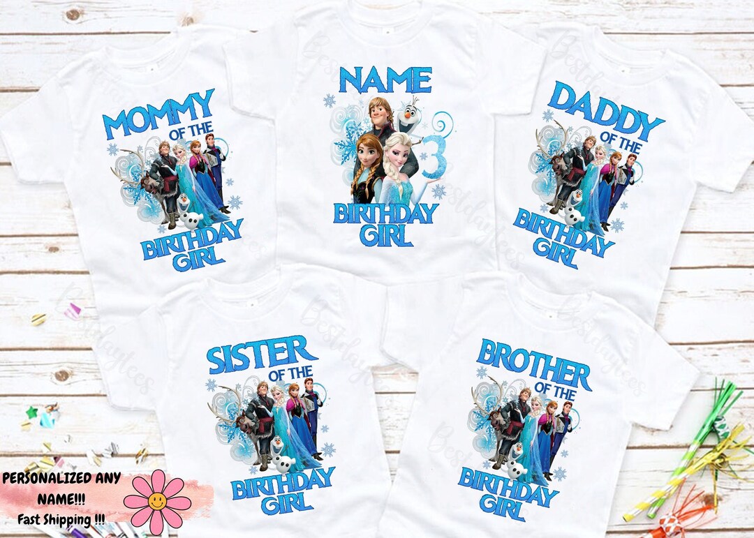 Frozen Birthday Shirt, Frozen Family T-shirts, Elsa Birthday Girl ...