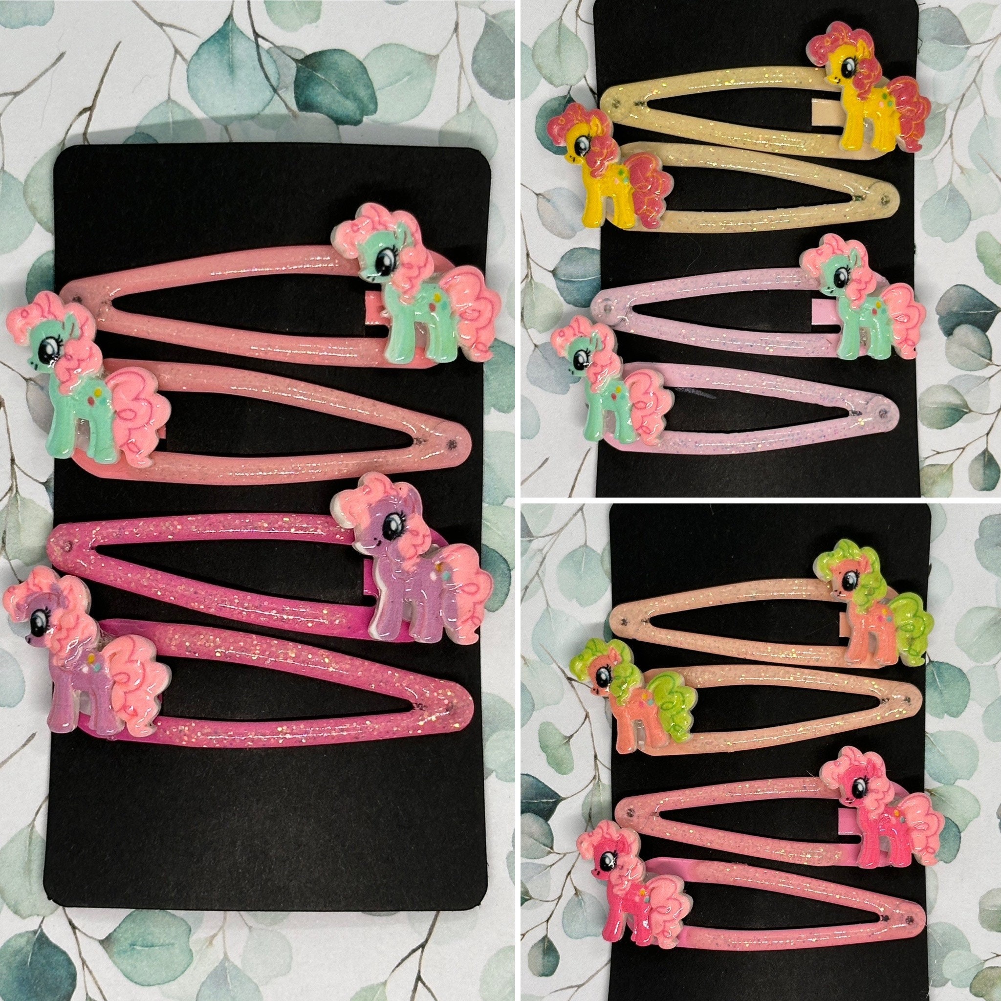 My Little Pony Hair Clips Handmade Hair Clips Kawaii Hair Accessories ...