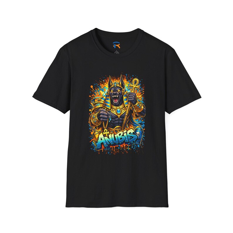 Pharaoh Energy Anubis Graffiti T-shirt | Ancient Egyptian Street Art - Etsy