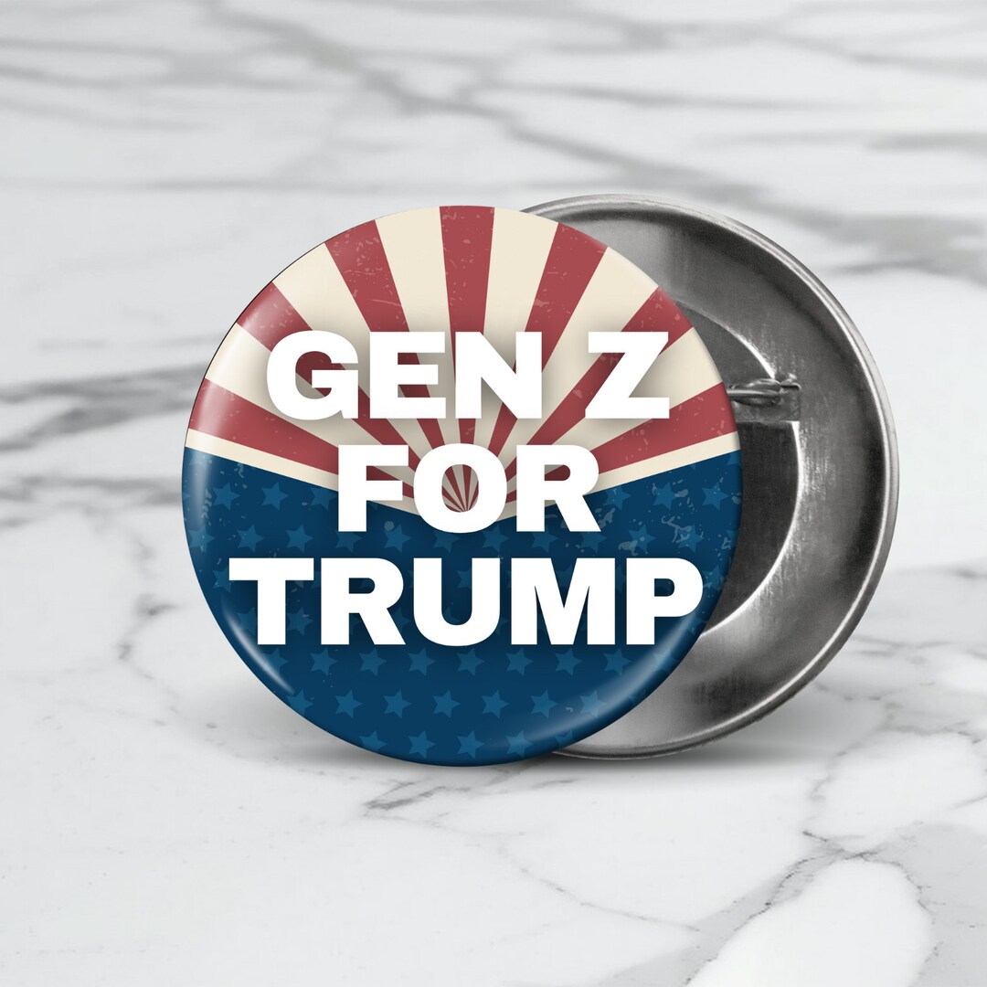 Gen Z for Trump 2024 MAGA Button, Political Button, Trump for President ...
