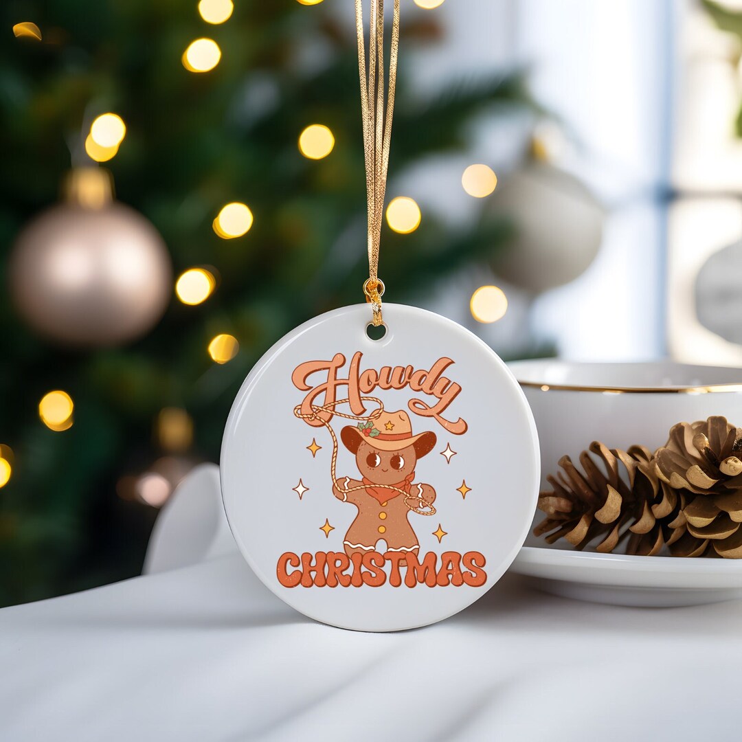 Howdy Christmas Ornament, Cowboy Ornament, Vintage Christmas Ornament ...