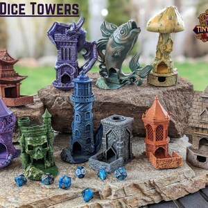 Lighthouse Tiny Dice Tower - Etsy