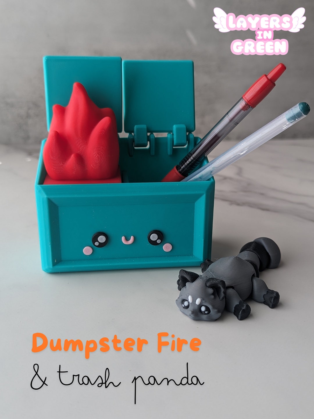 Dumpster Fire and Racoon Fidget - Etsy