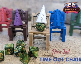 Dice Jail Time Out Chair Dunce Hat Crit Crown Lucky Throne Chair of ...