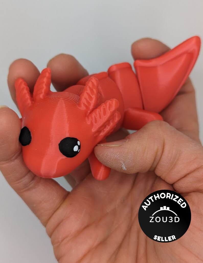 Baby Axolotl ZOU3D Original Design - Etsy