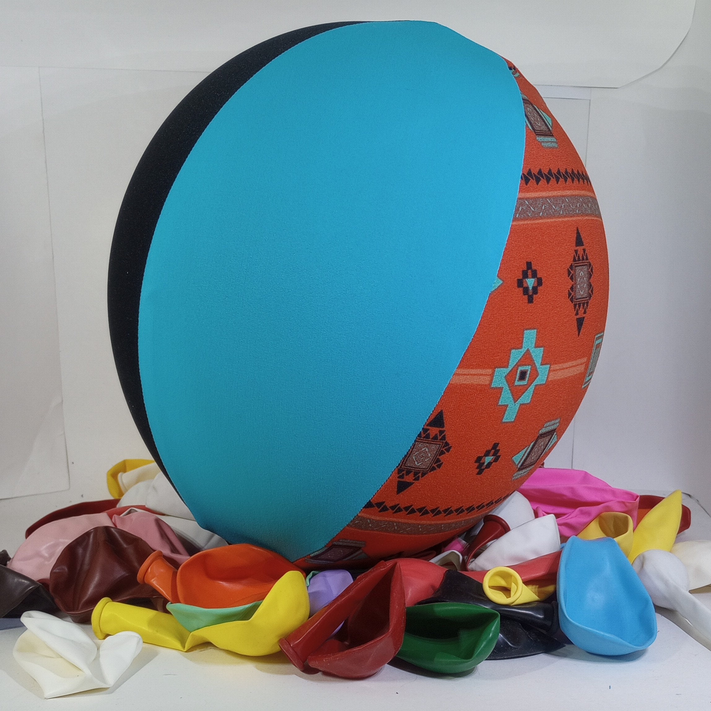 STRETCHY! Orange and Teal Southwest Balloon Cover Toy - Etsy