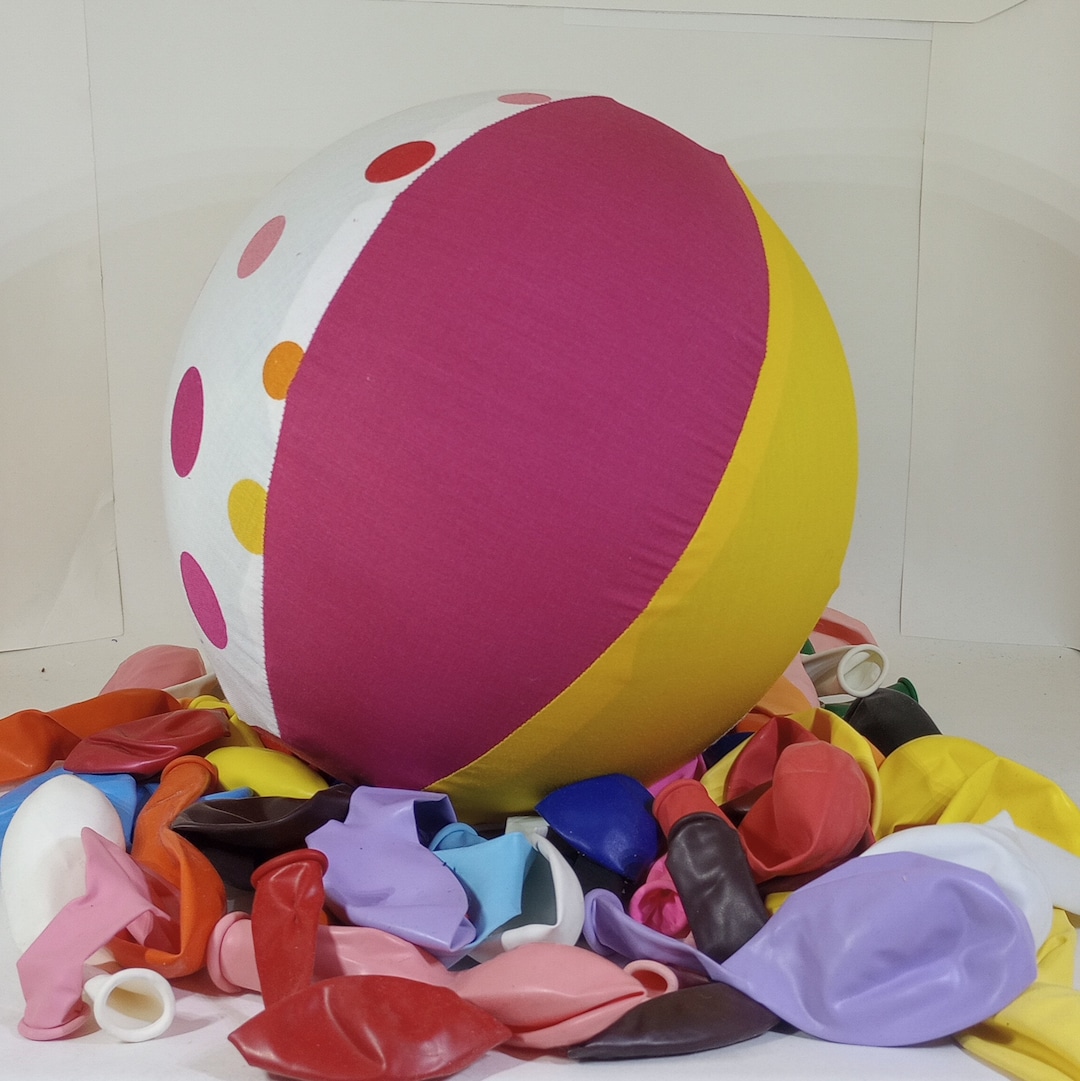 Yellow and Dusty Pink Polka Dot Balloon Cover Toy - Etsy