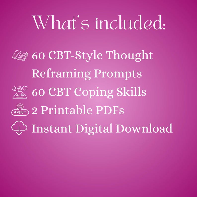 CBT Bundle PDF | Thought Reframing Prompts + Coping Skills Cards ...