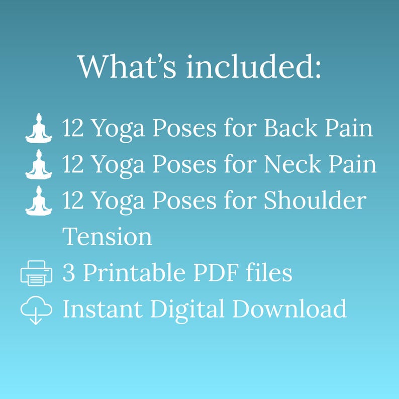 Yoga Poses PDF | 3 Yoga Sequences for Back Pain Relief, Neck Pain ...