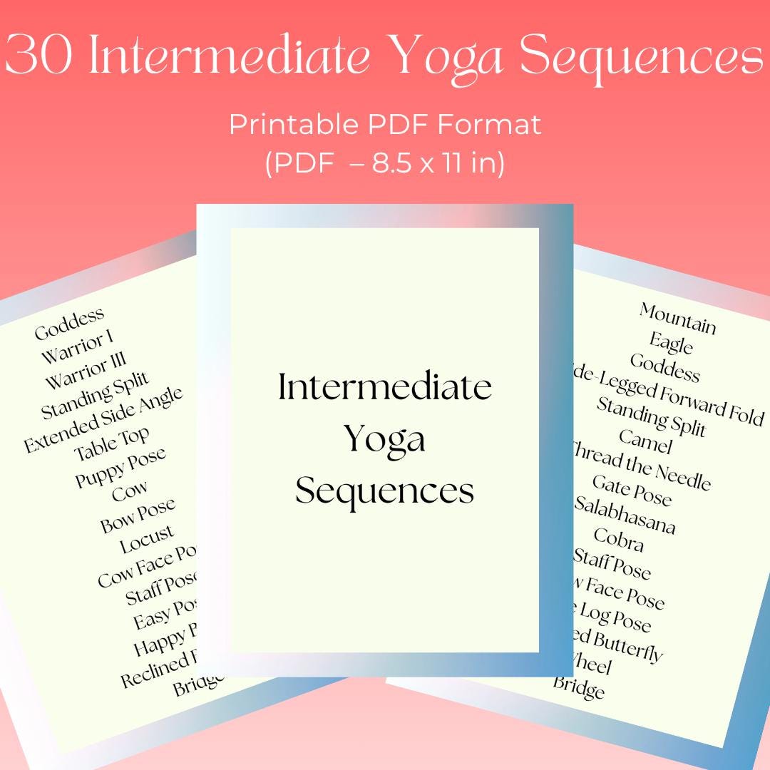 Intermediate Yoga Sequence Cards | 30 Flow Decks for Strength, Balance ...