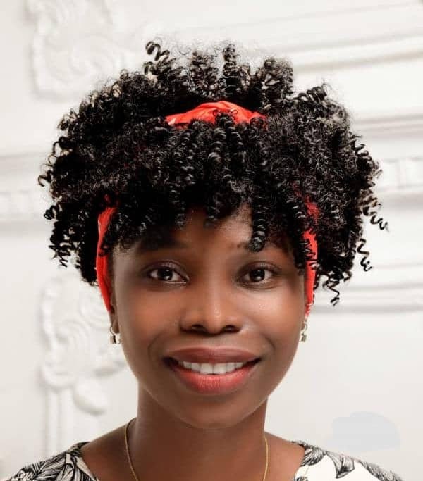 Short Synthetic Afro Curly Headband Adjustable Strings Wigs Afro Fluffy ...