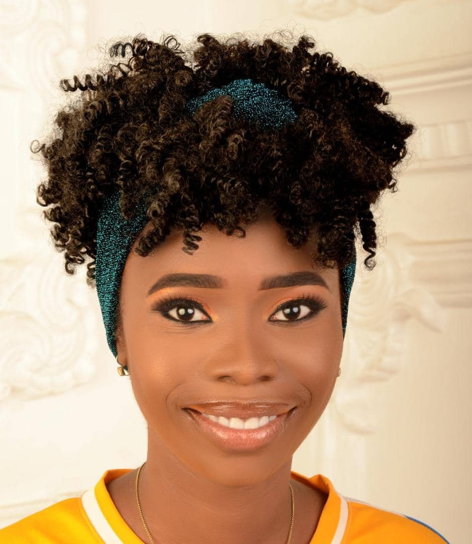 Short Synthetic Afro Curly Headband Adjustable Strings Wigs Afro Fluffy ...