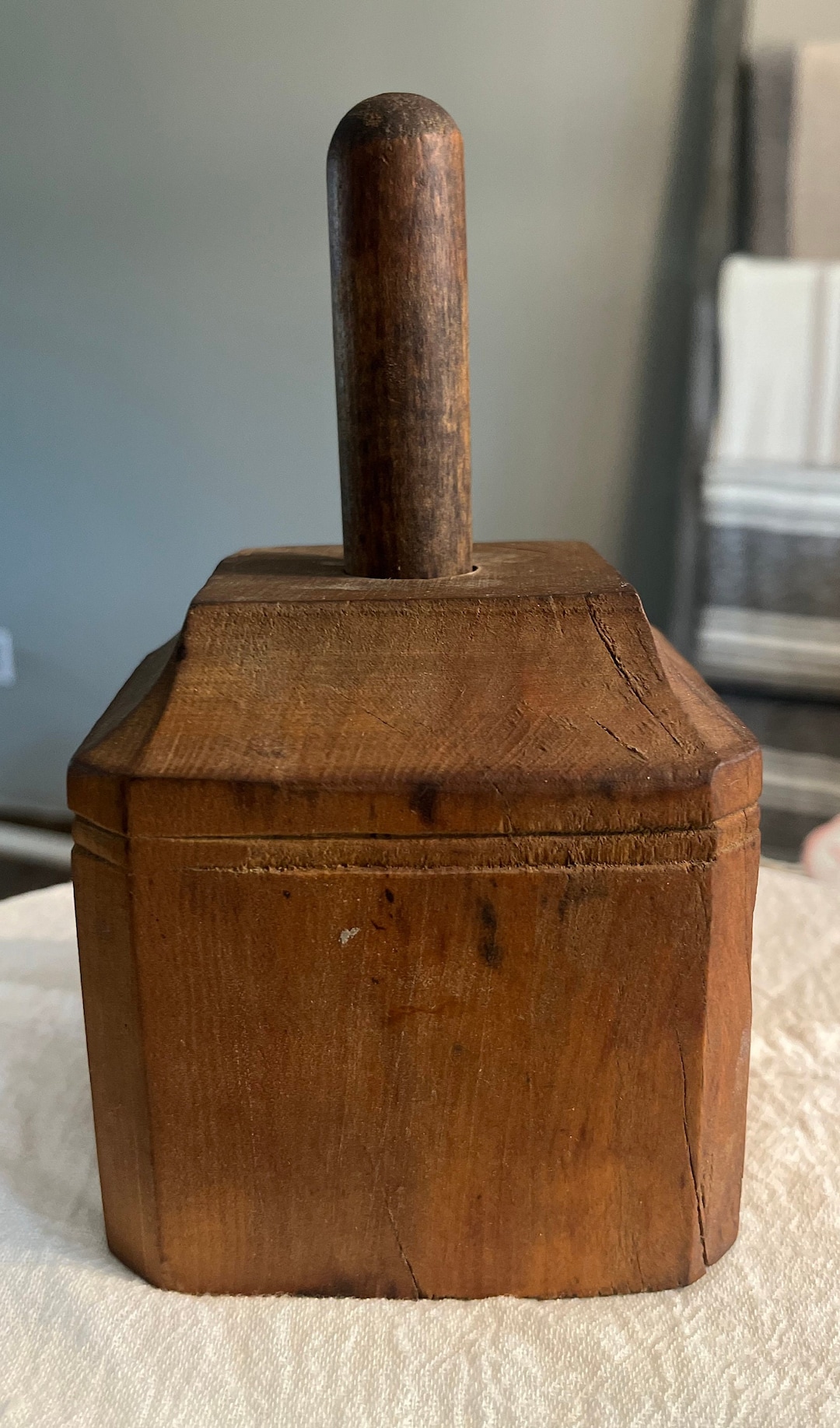 Rare Vintage Wooden Square Butter Mold - Etsy