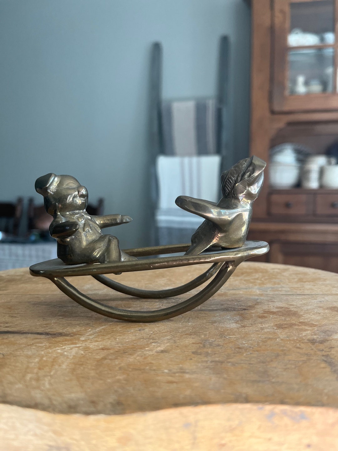 Rare Vintage Brass Teeter Totter/seesaw With Bear and Pig - Etsy