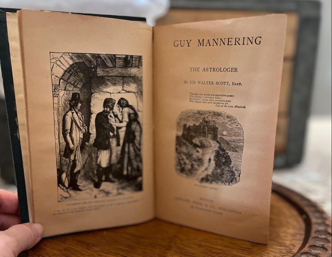Rare Vintage Waverly Novel “guy Mannering the Astrologer“ by Sir Walter ...