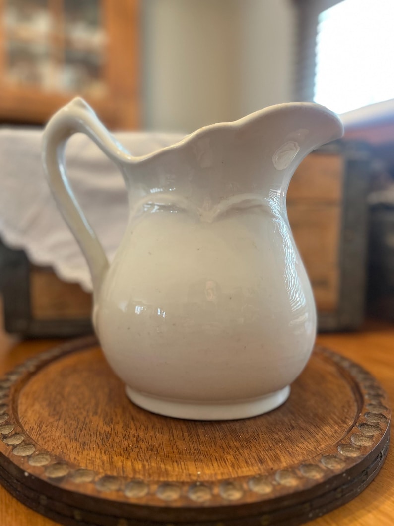 Rare Vintage Large Ironstone Pitcher - Etsy