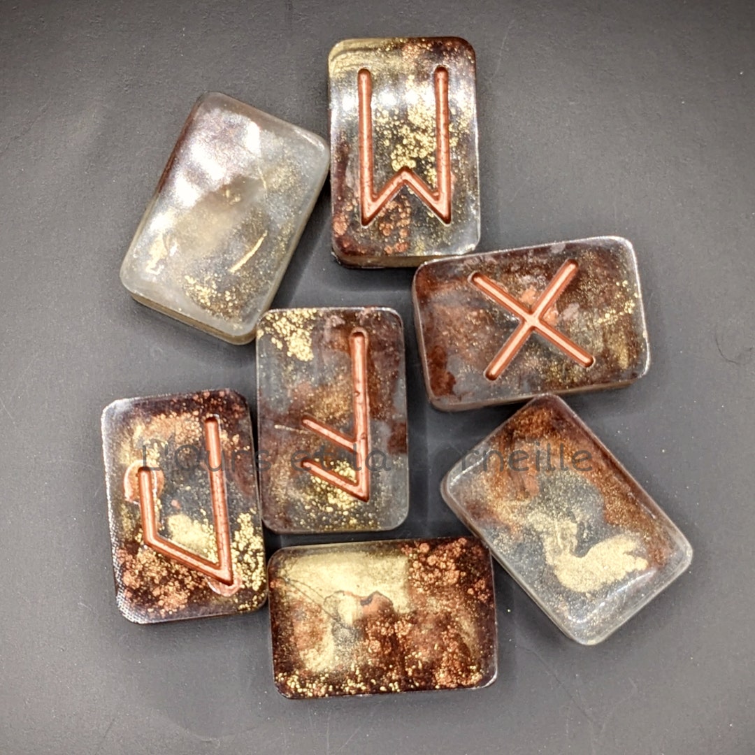 Gold and Copper Mist Runes - Etsy