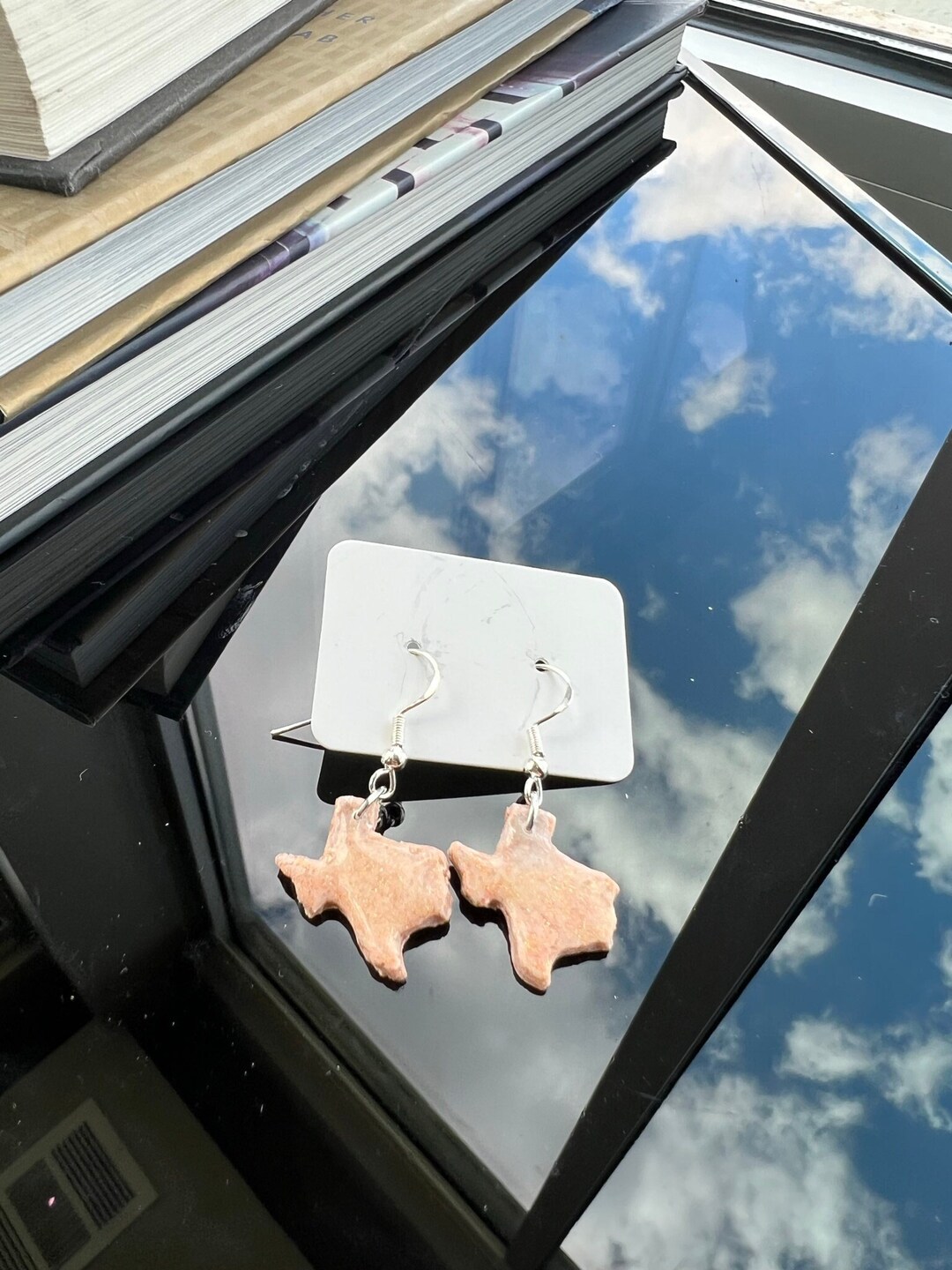 18k Gold Plated, Rose Gold Texas Shaped Earring, Lightweight - Etsy