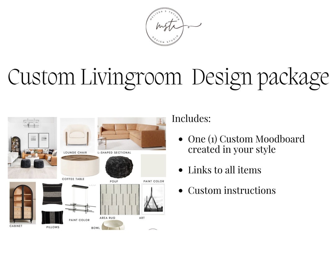 Custom Interior Livingroom Design, Interior Design Service, E-design ...