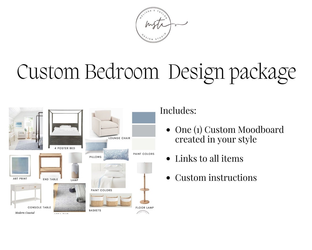 Custom Bedroom Design, Interior Design Service, E-design, Furniture ...
