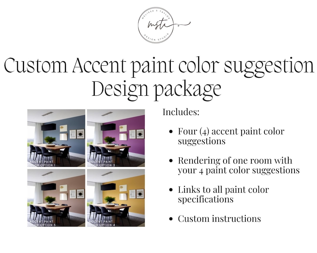 Custom Accent Paint Suggestions With Renderings, Interior Design ...